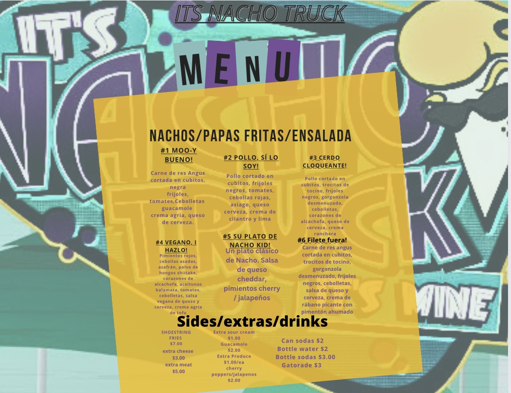 Menu – It's Nacho Truck